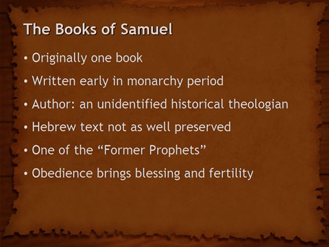 Video 2 - Introduction to the Book of Samuel